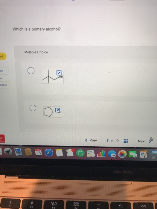 Solved Which is a primary alcohol? Multiple Choice ed ok nt | Chegg.com