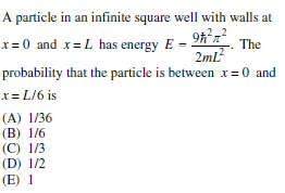 Solved A particle in an infinite square well with walls at | Chegg.com