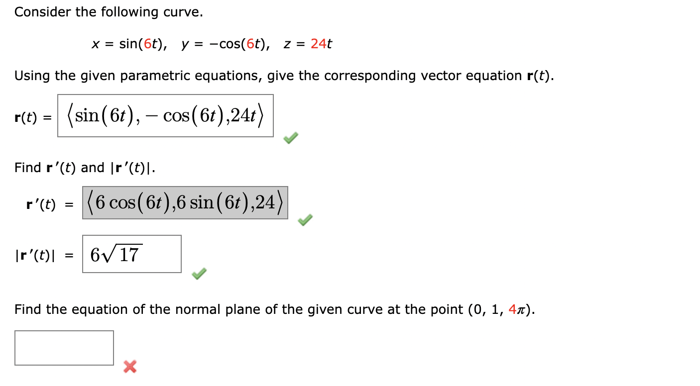 Solved Consider the following curve. | Chegg.com
