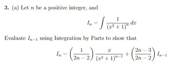 Solved (a) ﻿Let n ﻿be a positive integer, | Chegg.com