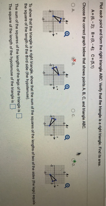 Solved Plot each point and form the right triangle ABC. | Chegg.com | Chegg.com