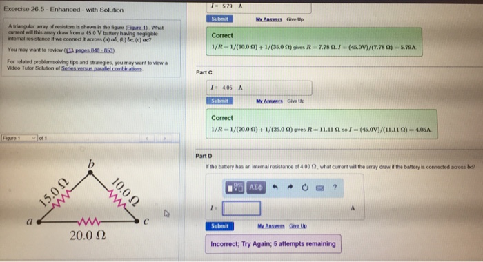Solved A triangular array of resistors is shown in the | Chegg.com