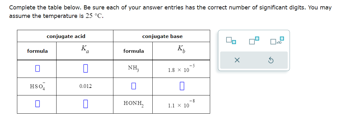 [Solved]: Complete the table below. Be sure each of your an