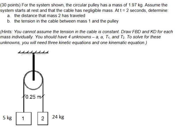Solved ( 30 points) For the system shown, the circular | Chegg.com