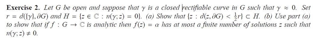 Solved Exercise 2. Let G be open and suppose that γ is a | Chegg.com