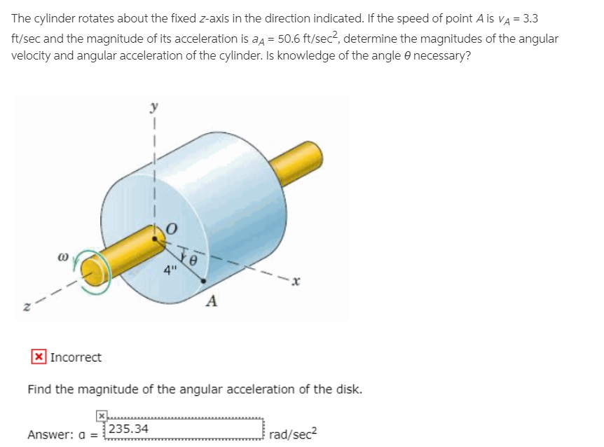 Solved Please Find the magnitude of the angular acceleration | Chegg.com