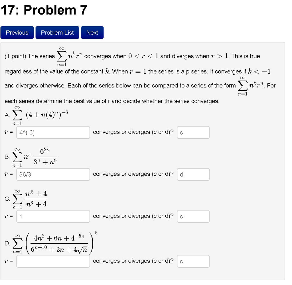 Solved 17 Problem 7 Previous Problem Listnext 1 Point The