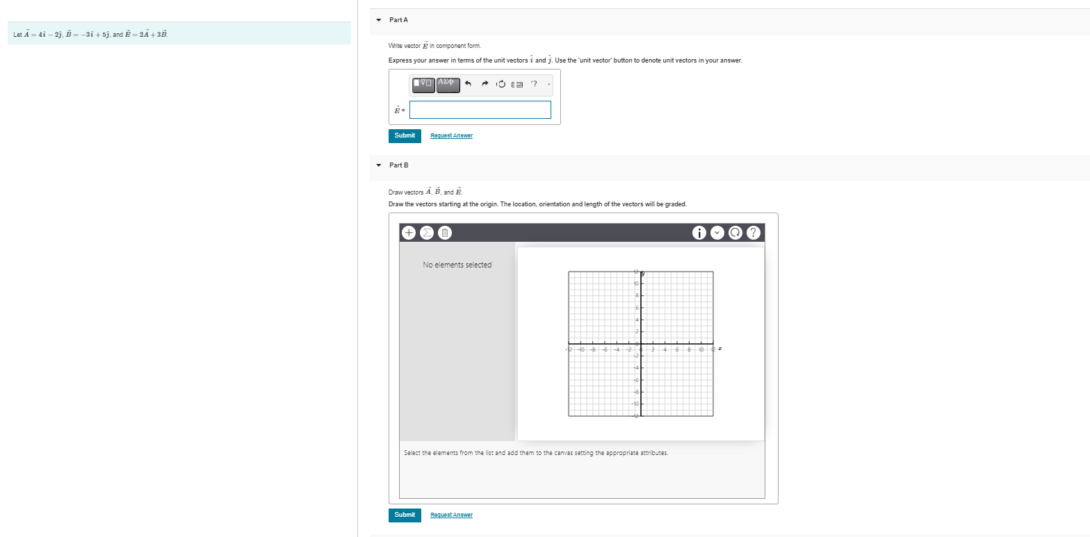 Solved Let vec(A)=4hat(i)-2hat(j),vec(B)=-3hat(i)+5hat(j), | Chegg.com