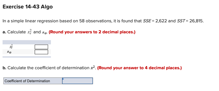 Solved Exercise 14 43 Algo In A Simple Linear Regression 9784