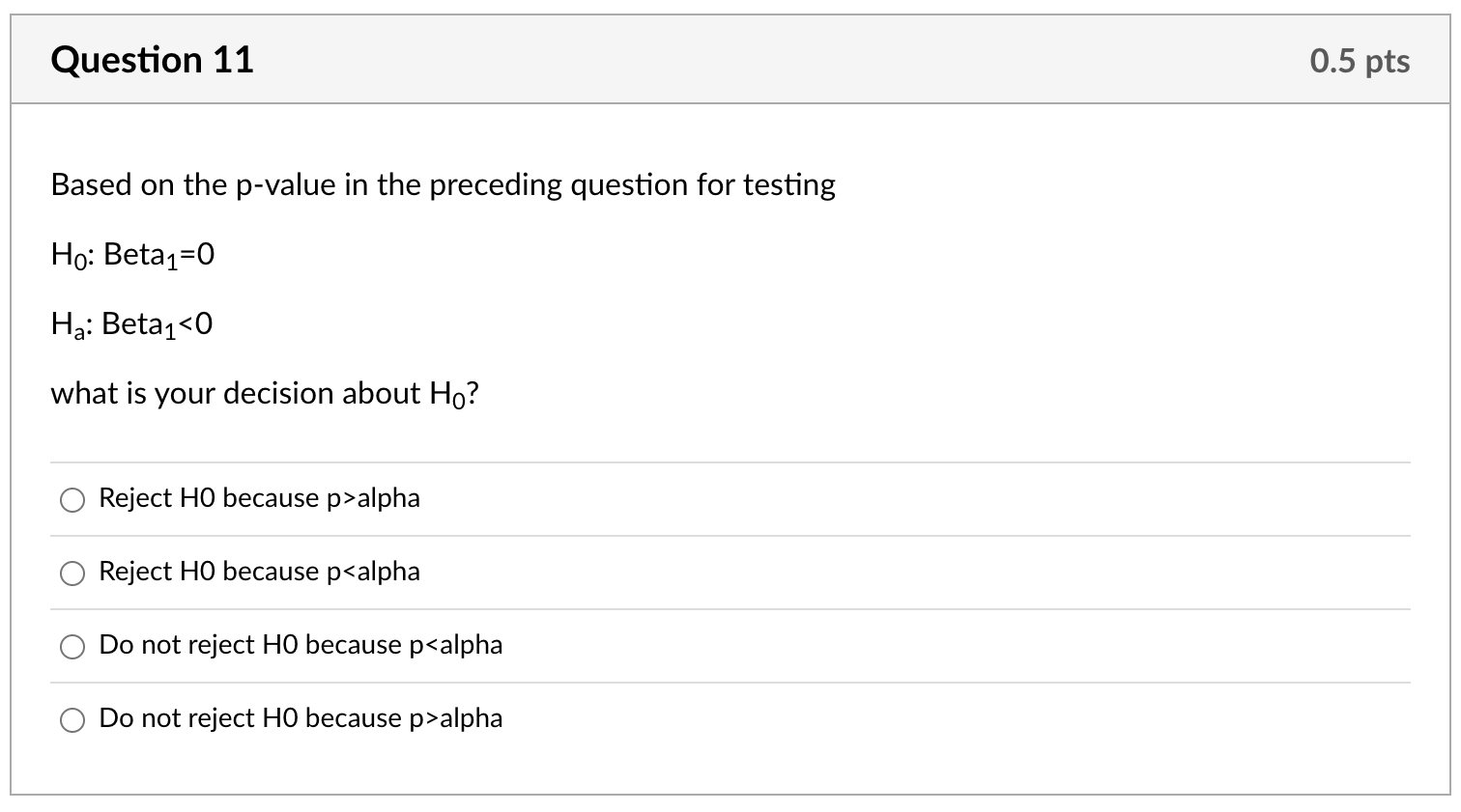 Solved Based on the p-value in the preceding question for | Chegg.com
