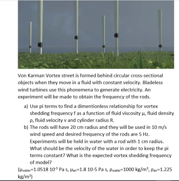 Solved Von Karman Vortex street is formed behind circular | Chegg.com