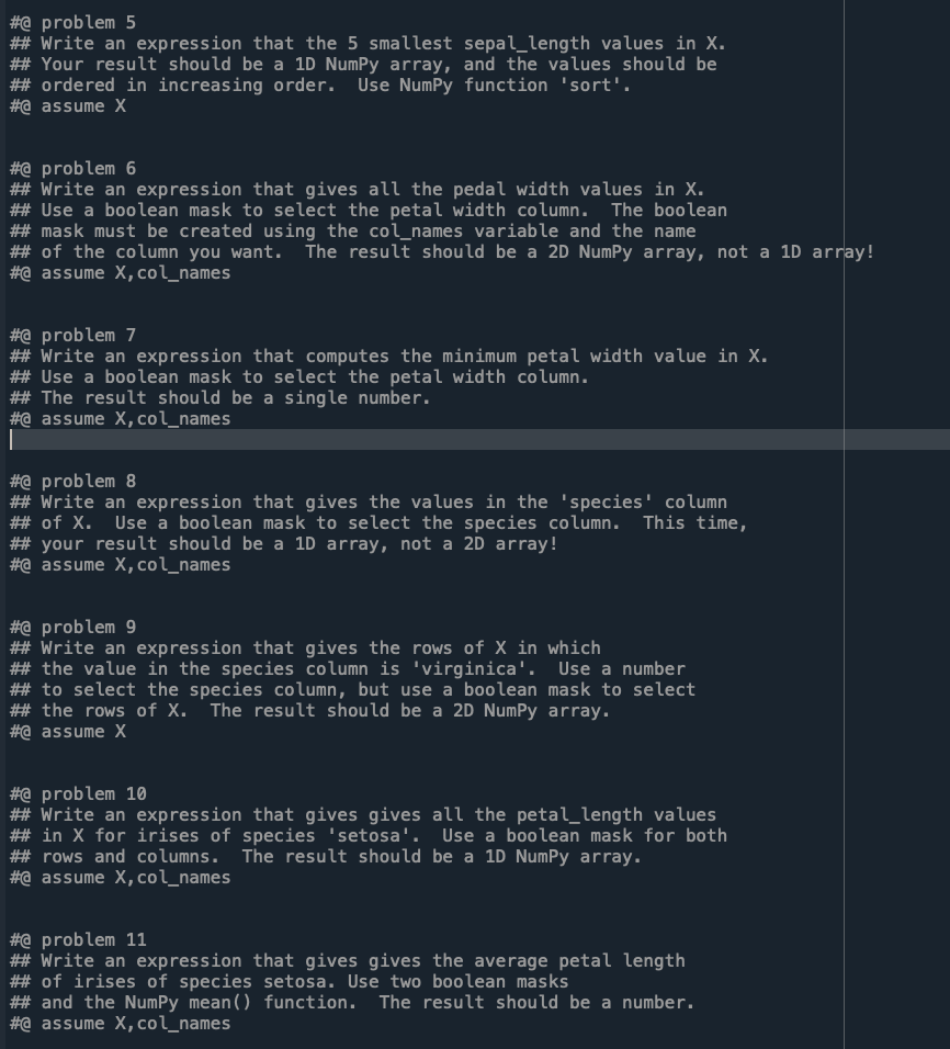 Solved #@ problem 5 \#\# Write an expression that the 5 | Chegg.com