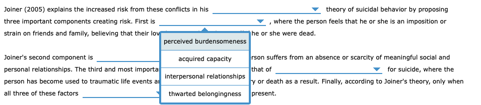 Solved Joiner (2005) explains the increased risk from these | Chegg.com
