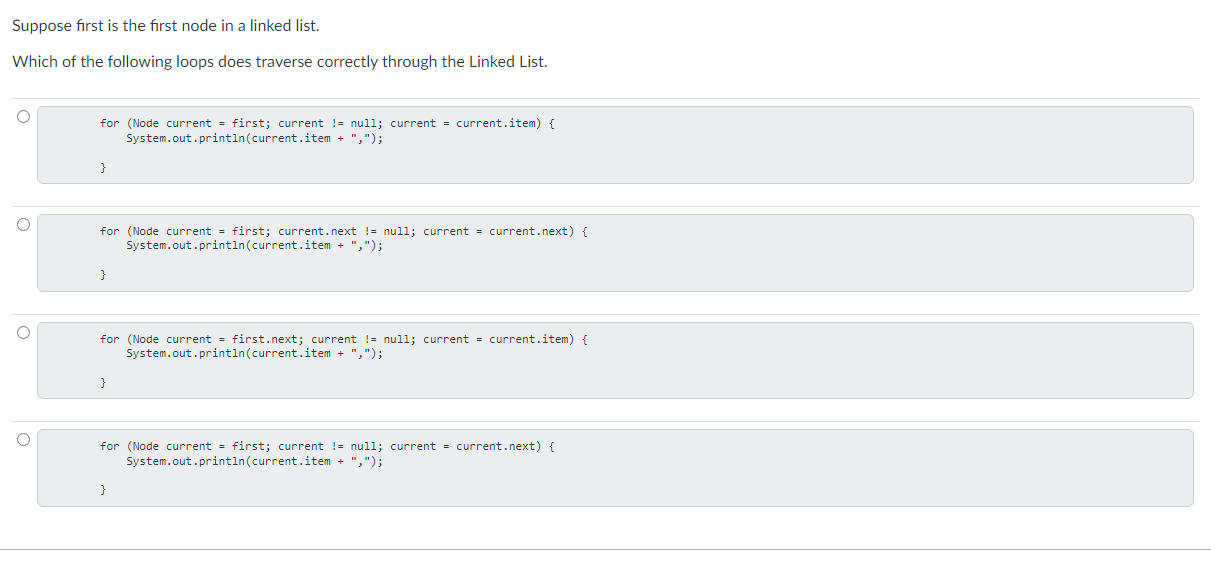 Solved Suppose first is the first node in a linked list. | Chegg.com