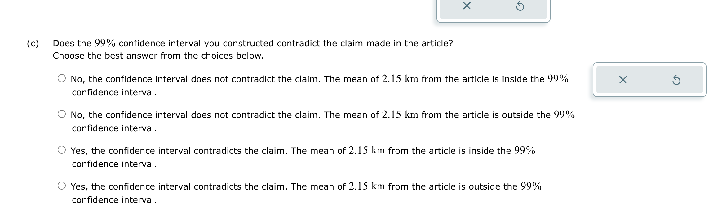 Solved (b) Based on your sample, graph the 99% confidence | Chegg.com