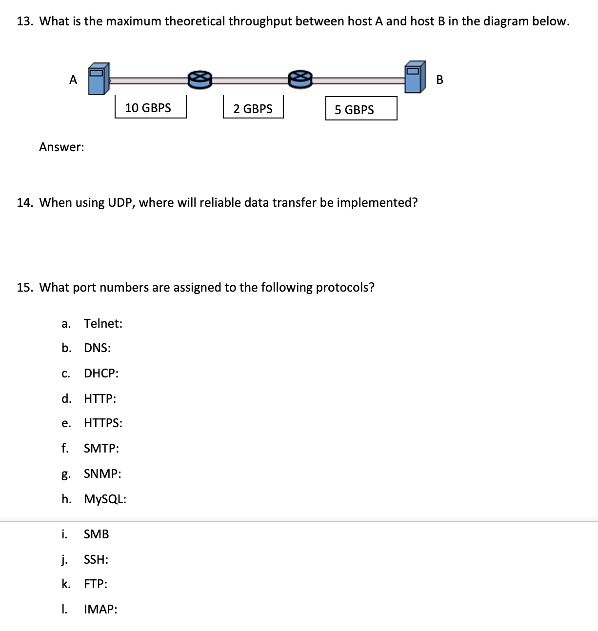 13. What is the maximum theoretical throughput | Chegg.com