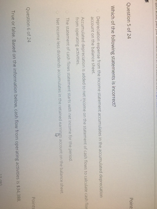 Solved Which of the following statements is incorrect? | Chegg.com