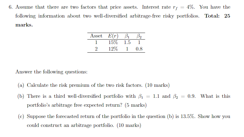 Solved 3. Assume that there are two factors that price | Chegg.com