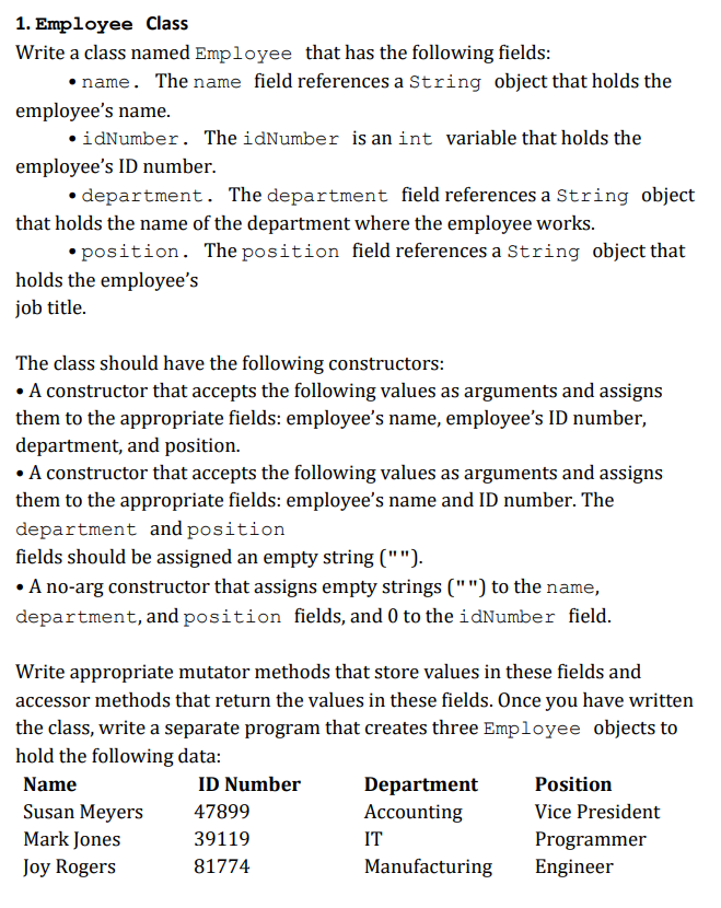 Solved I JUST NEED THE UML CLASS DIAGRAM!!****** class | Chegg.com