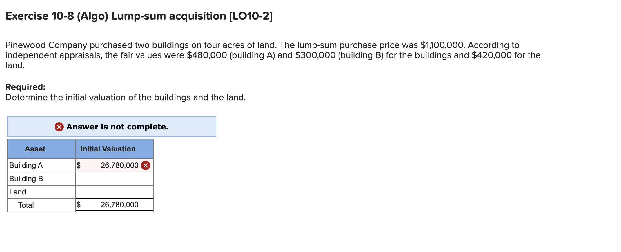 Solved Exercise 10-8 (Algo) ﻿Lump-sum acquisition | Chegg.com