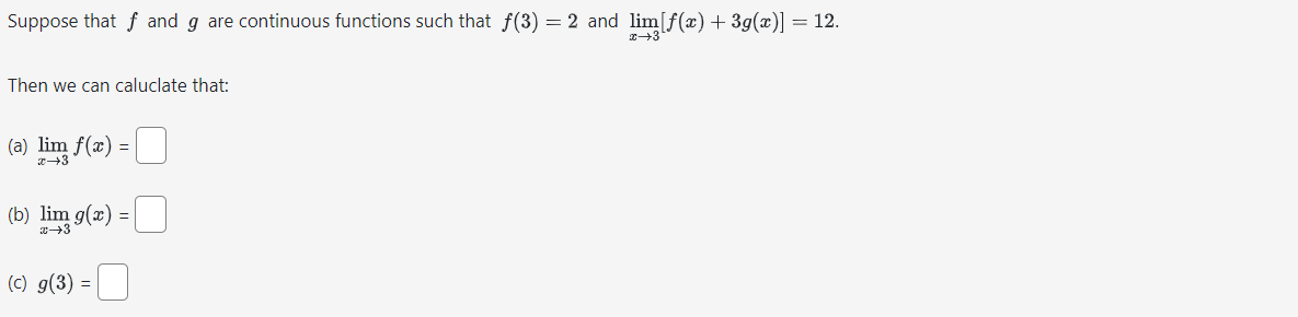 Solved Suppose that f and g are continuous functions such | Chegg.com