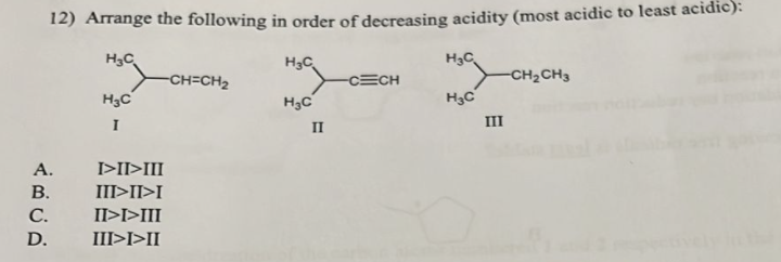 Solved Arrange the following in order of decreasing acidity | Chegg.com