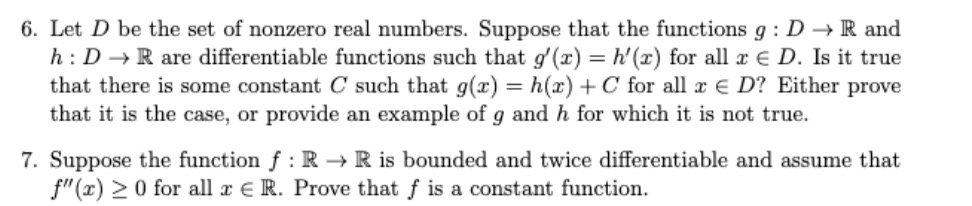 Solved 6. Let D be the set of nonzero real numbers. Suppose | Chegg.com