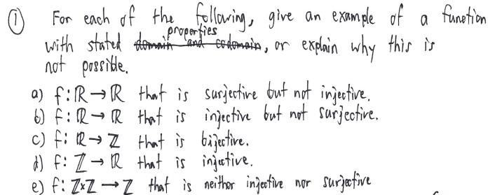 Solved For each of the following, give an example of a | Chegg.com