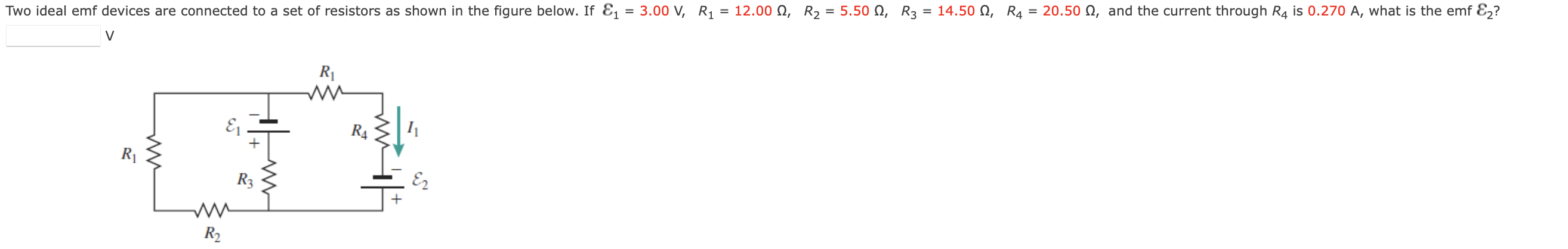 Solved Two ideal emf devices are connected to a set of | Chegg.com