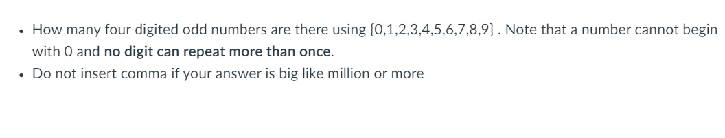 Solved • How many four digited odd numbers are there using | Chegg.com