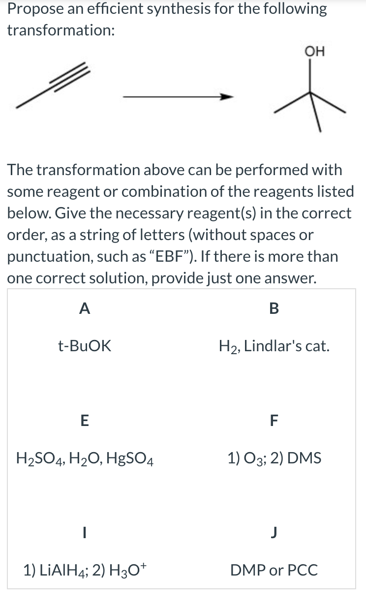 Solved Propose an efficient synthesis for the following | Chegg.com