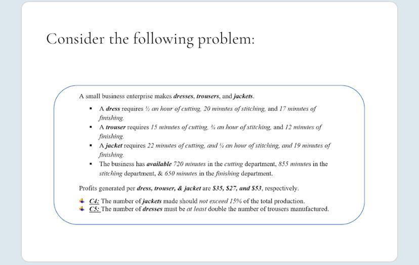 Solved 8- The decision variables of the the above problem | Chegg.com