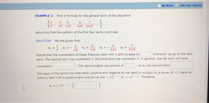 Solved My Notes Ask Your EXAMPLE 2 Find a formula for the | Chegg.com