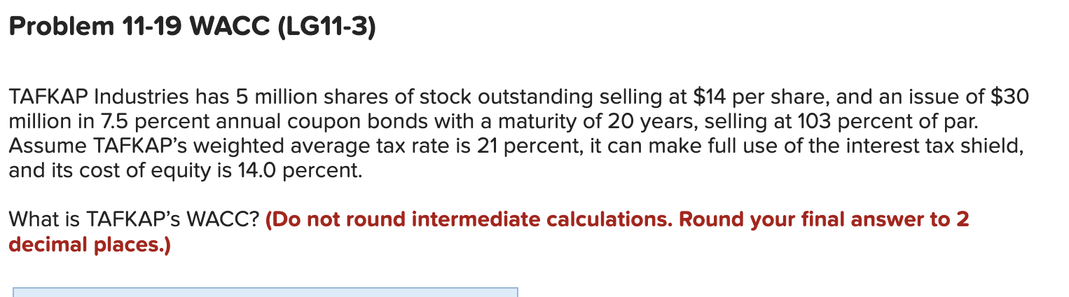 Solved TAFKAP Industries has 5 million shares of stock | Chegg.com