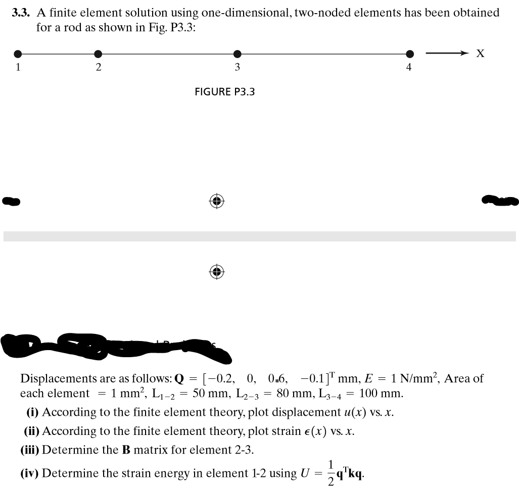 Solved 33 A Finite Element Solution Using One Dimensional