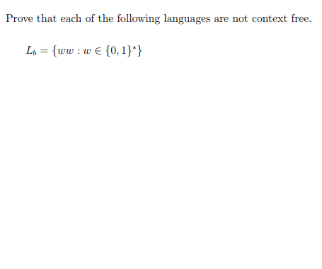 Solved Prove that each of the following languages are not | Chegg.com