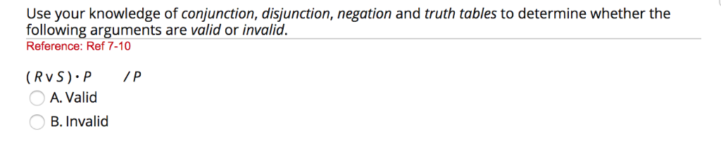 Solved Use your knowledge of conjunction, disjunction, | Chegg.com