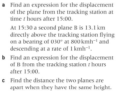 Solved A plane A is flying north-east at 750 kmh-1 and is | Chegg.com