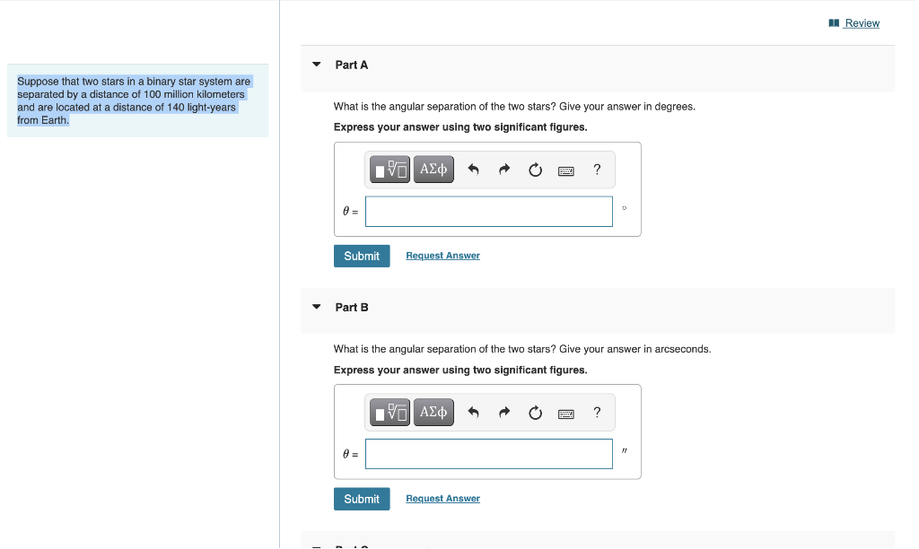 Solved Suppose that two stars in a binary star system are | Chegg.com