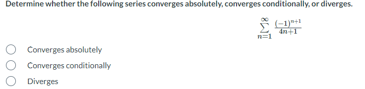 Solved Determine whether the following series converges | Chegg.com