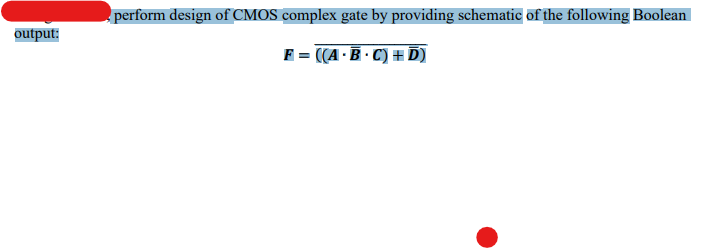 Solved perform design of CMOS complex gate by providing | Chegg.com