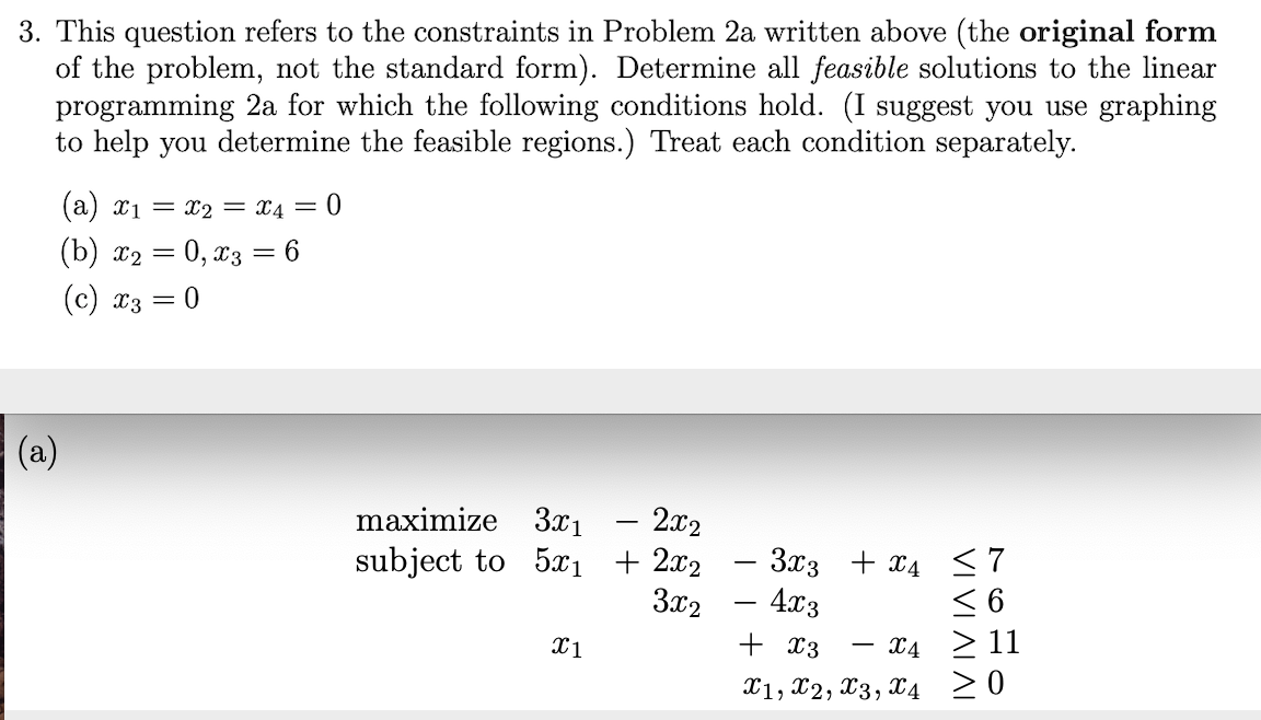 Solved 3. This question refers to the constraints in Problem | Chegg.com