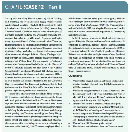 Solved Answer this question only: Why and how did Theranos | Chegg.com