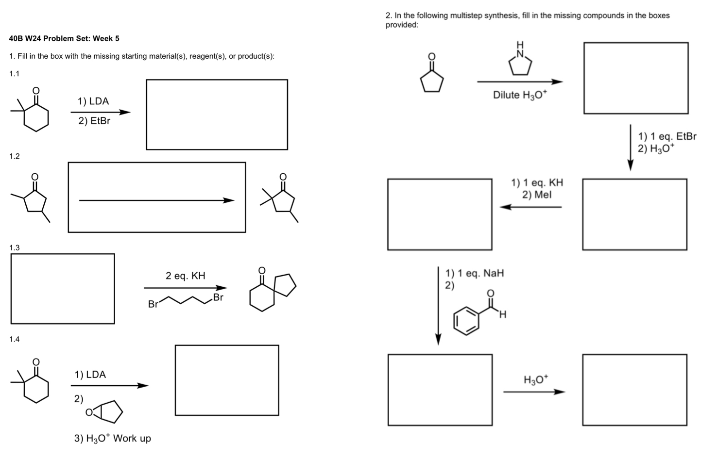 Solved In the following multistep synthesis, fill in the | Chegg.com