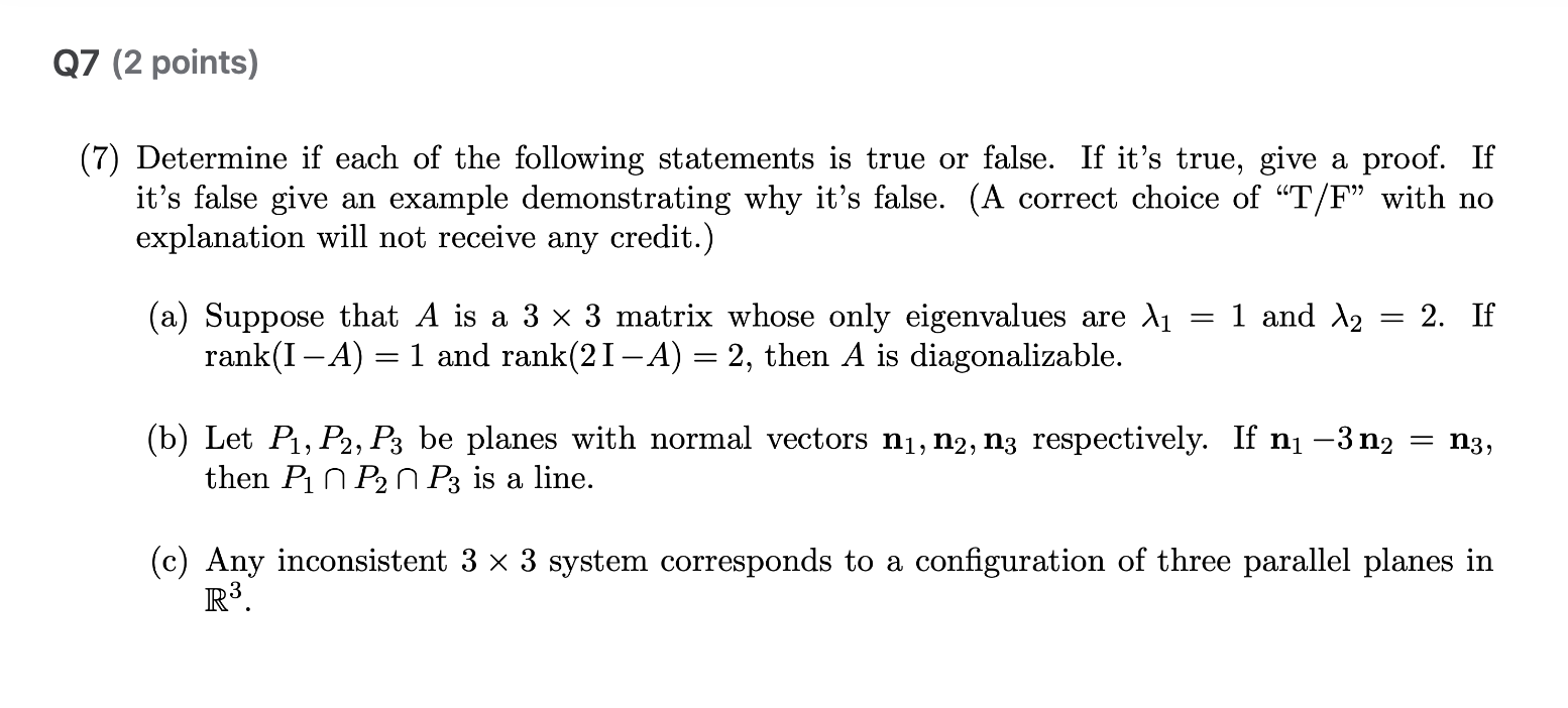 Solved This is ﻿a linear algebra 1 ﻿question ﻿please show | Chegg.com