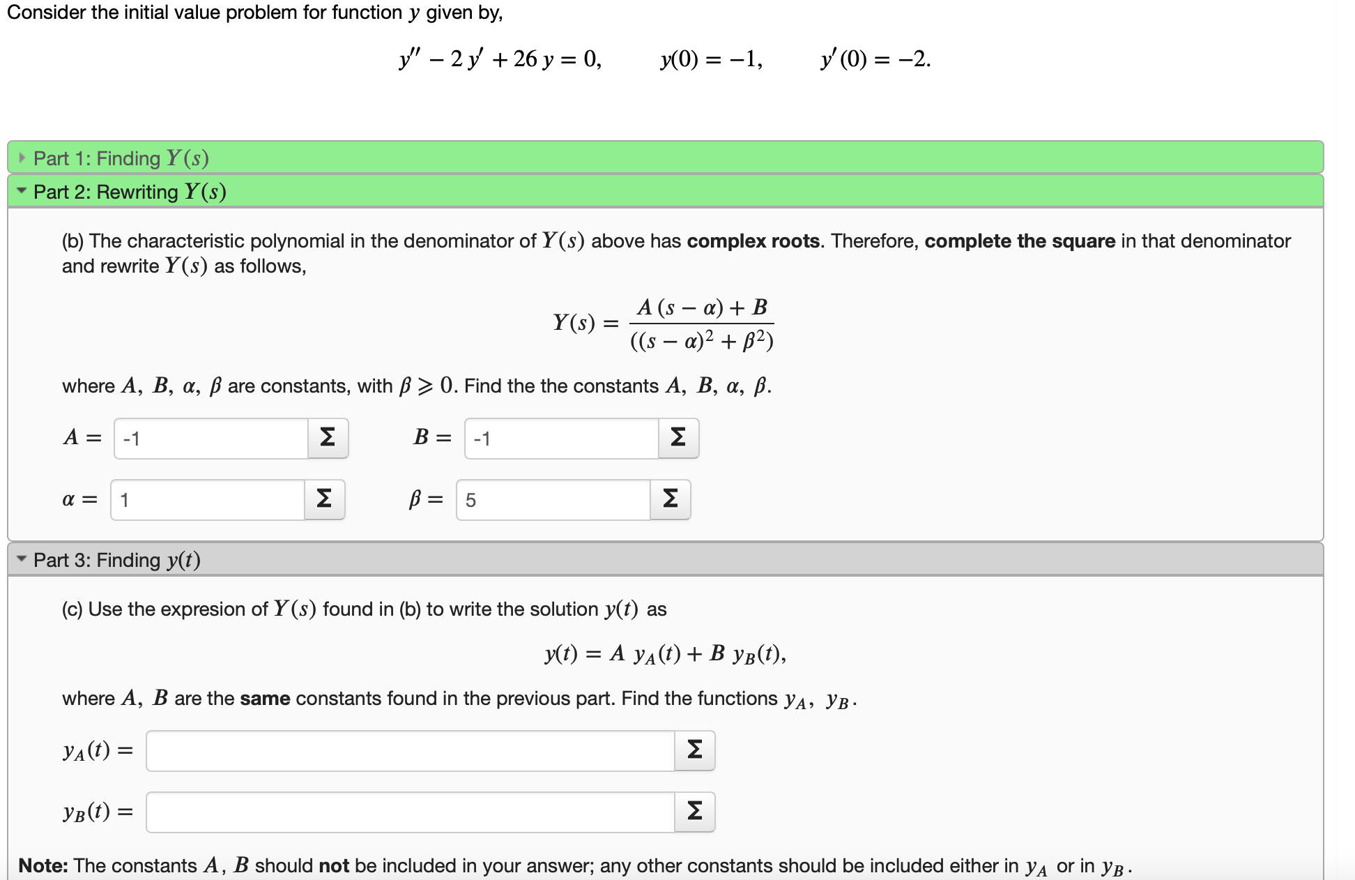 Solved Consider the initial value problem for function 𝑦 | Chegg.com