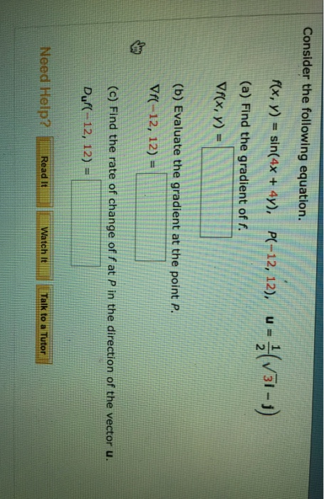 Solved Consider the following equation. F(x, y) = sin(4x + | Chegg.com