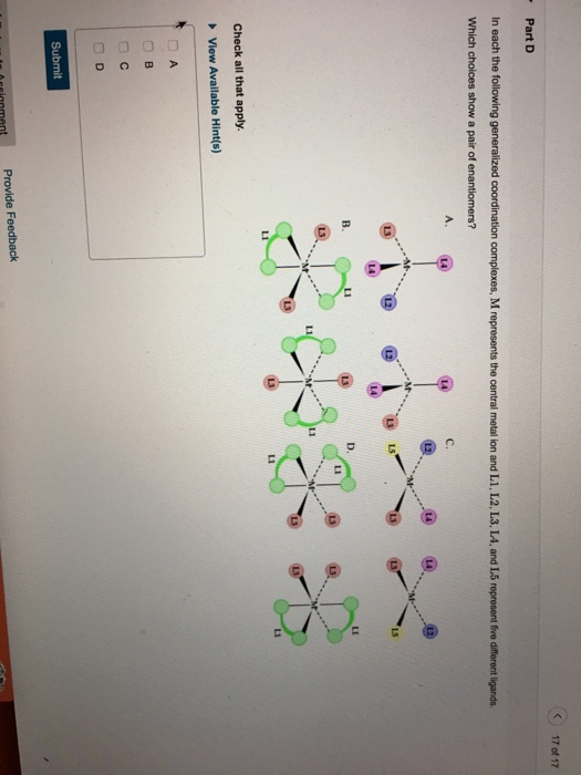 Solved K17 of 17 Part D In each the following generalized | Chegg.com