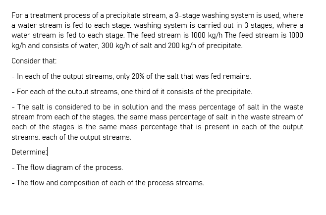 Solved -The flow diagram of the process. (Drawing)- The flow | Chegg.com