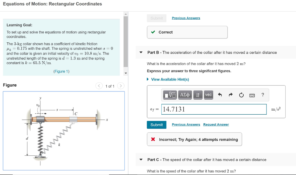 Solved To set up and solve the equations of motion using | Chegg.com